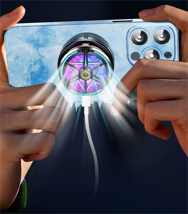 Mobile Phone Coller Magnetic Radiator Cooling Fan Freezing Phone Tablet ...