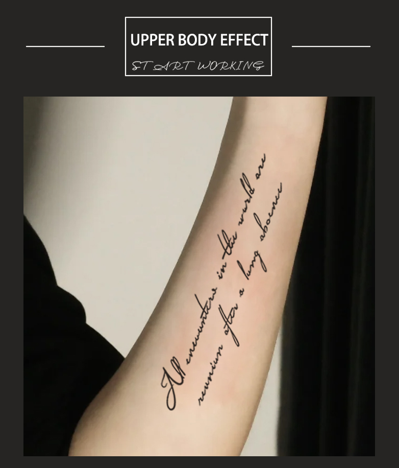 English Phrases, Temporary Tattoo Stickers Waterproof Long-Lasting, Arm ...