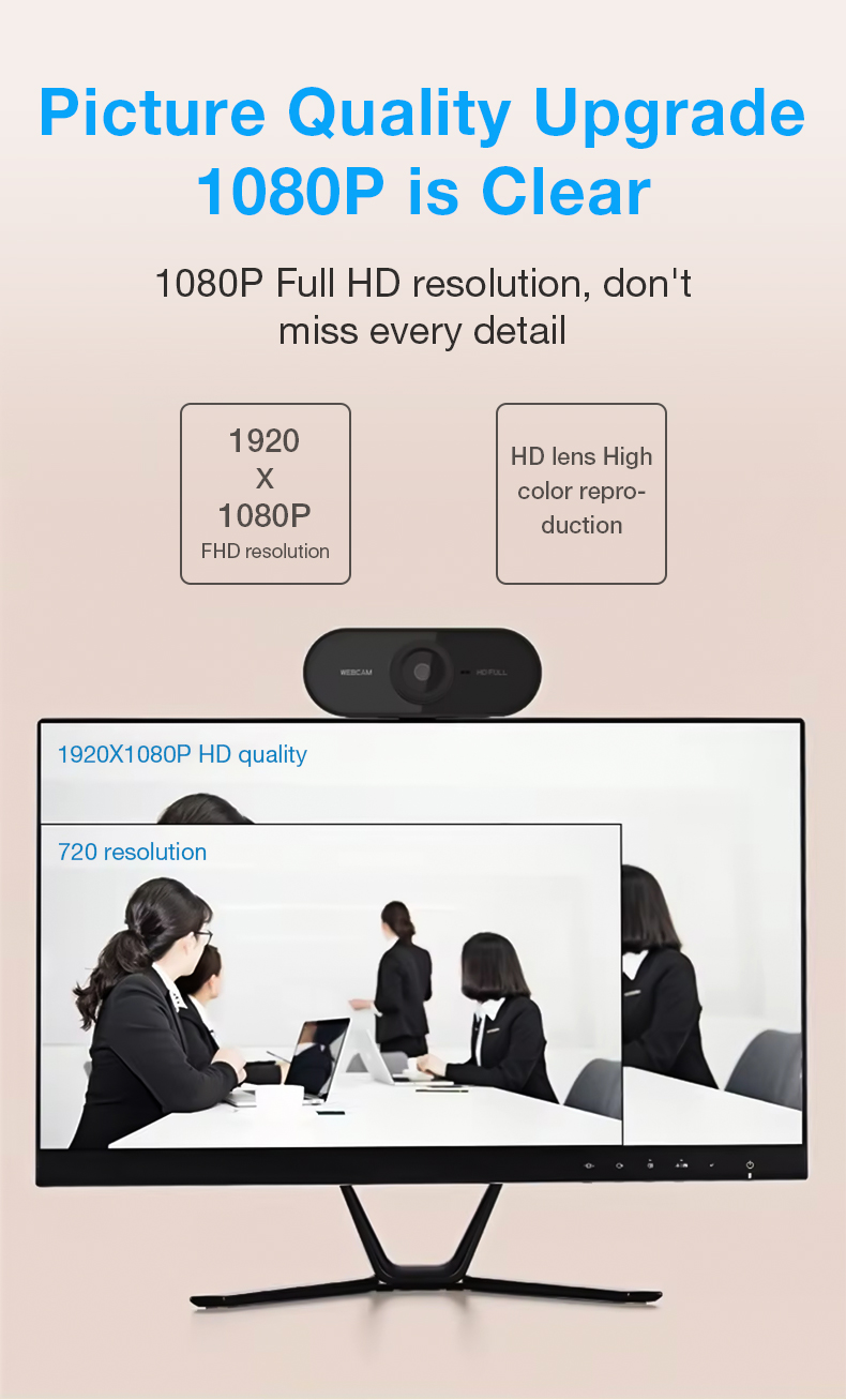 EYD PC01 FULL HD 1080P / 2K Webcam Web Camera with Microphone 360 ...