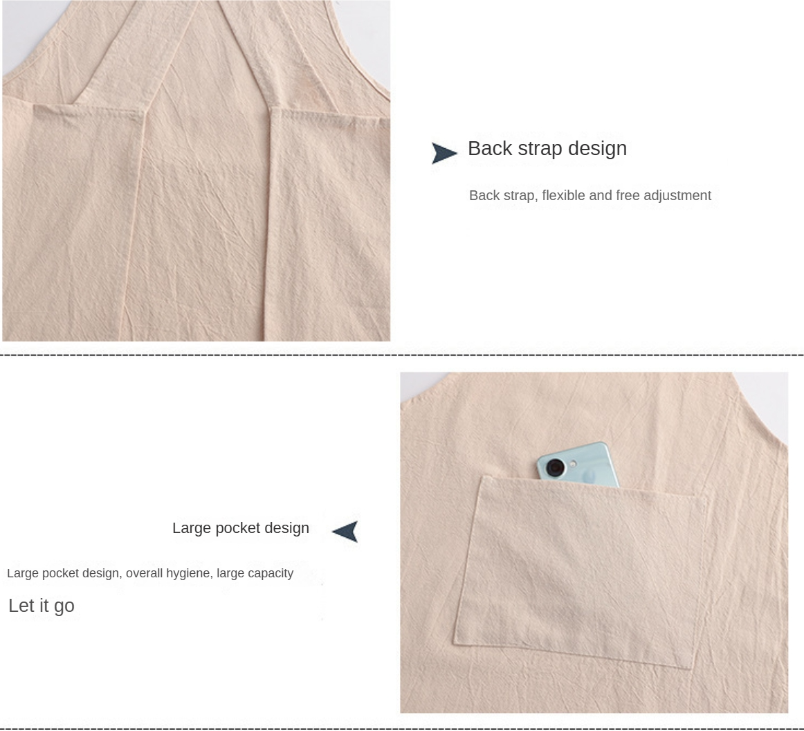 Ready Stock Apron Cotton Custom Apron Kitchen Anti fouling Apron ...