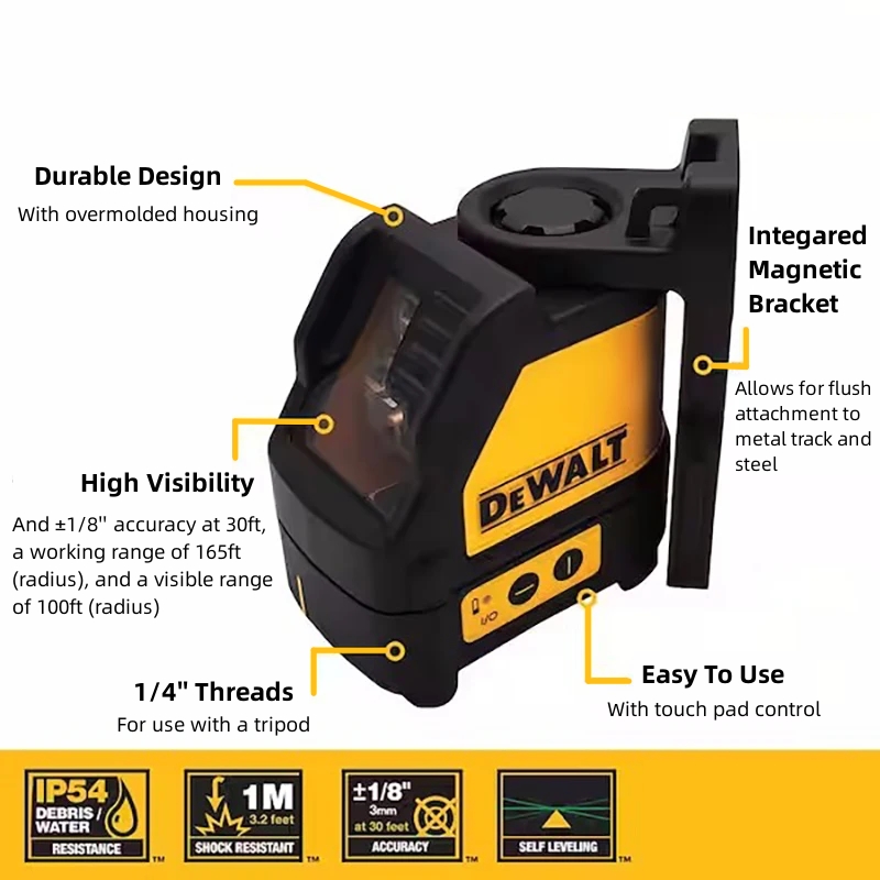 DEWALT Green Laser Leveler 50m High Precision Automatic Leveling Beam ...