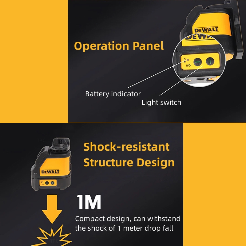 DEWALT Green Laser Leveler 50m High Precision Automatic Leveling Beam ...