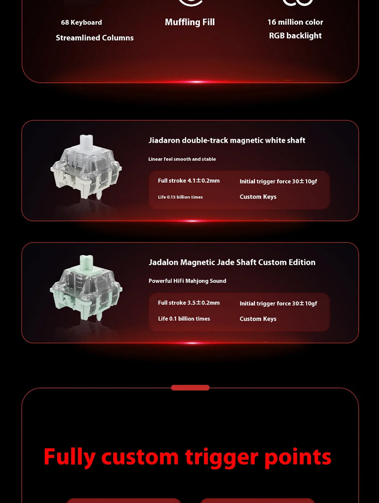 【Available in stock】MADCATZ FIRE68 Magnetic keyboard 65% RGB hot ...