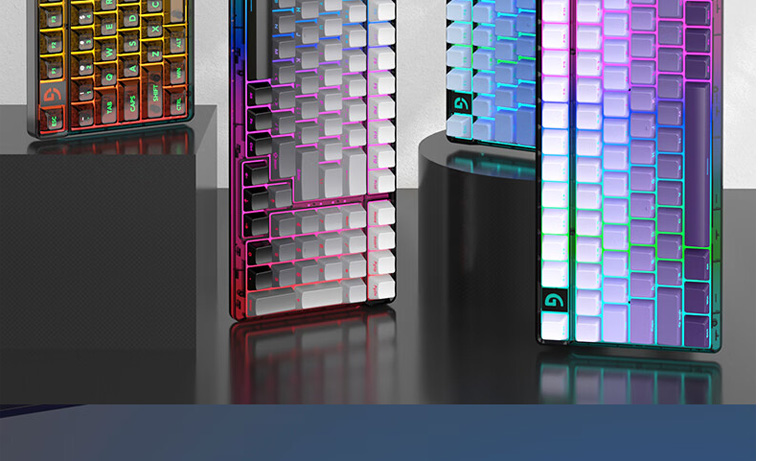 Fuhlen K9 Mechanical keyboard side engraved three mode wireless ...