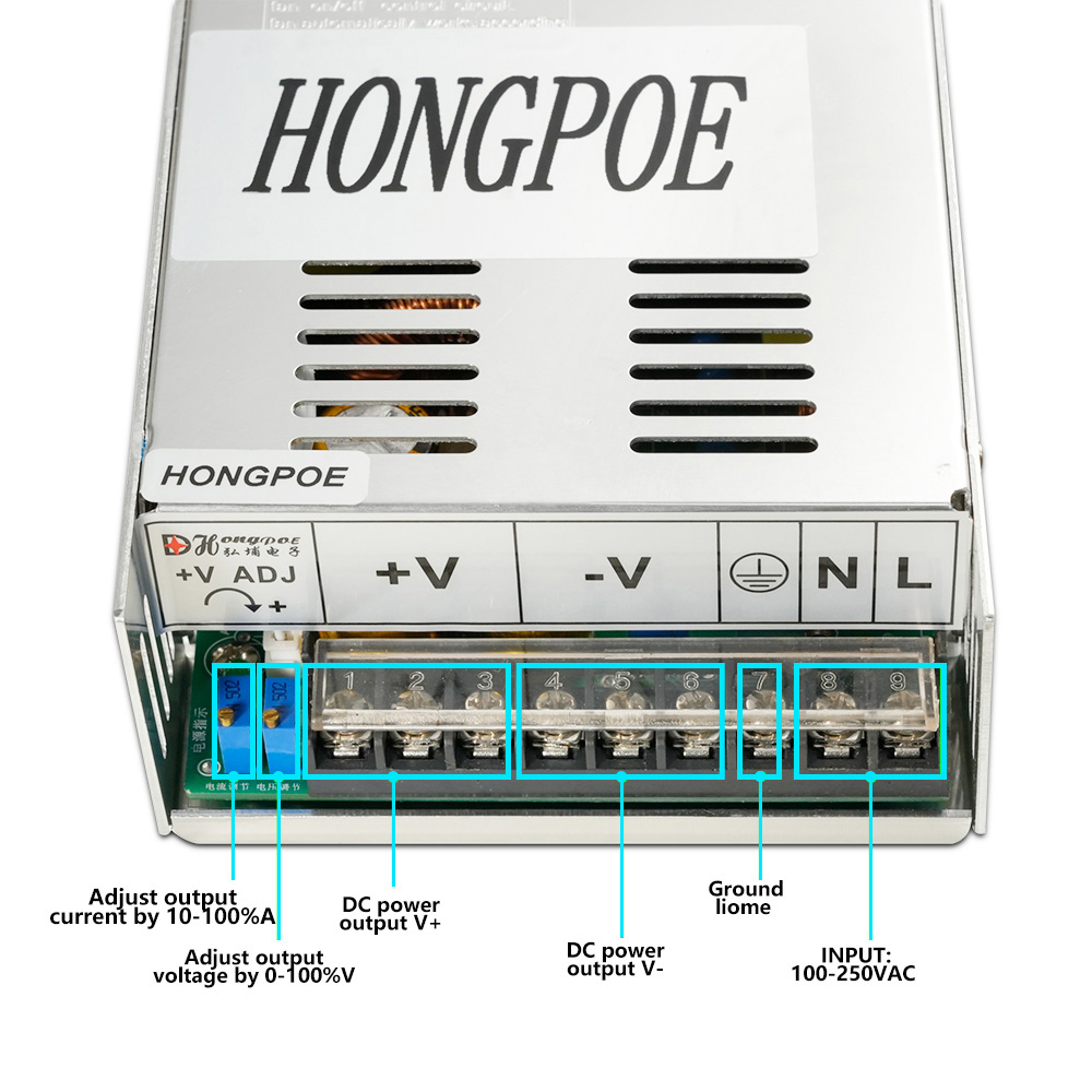 600W Switching Power Supply 0-12V 13.5V 15V 24V 27V 30V 36V 48V 60V 72V 110V 150V 200V AC/DC ...