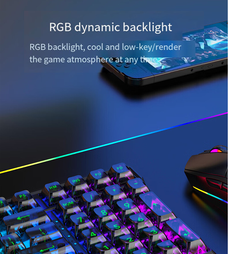 Fuhlen K9 Mechanical keyboard side engraved three mode wireless ...