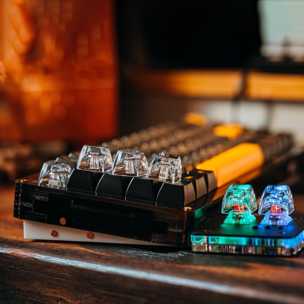 Fully transparent mechanical keyboard keycaps, (keycaps only) crystal ...