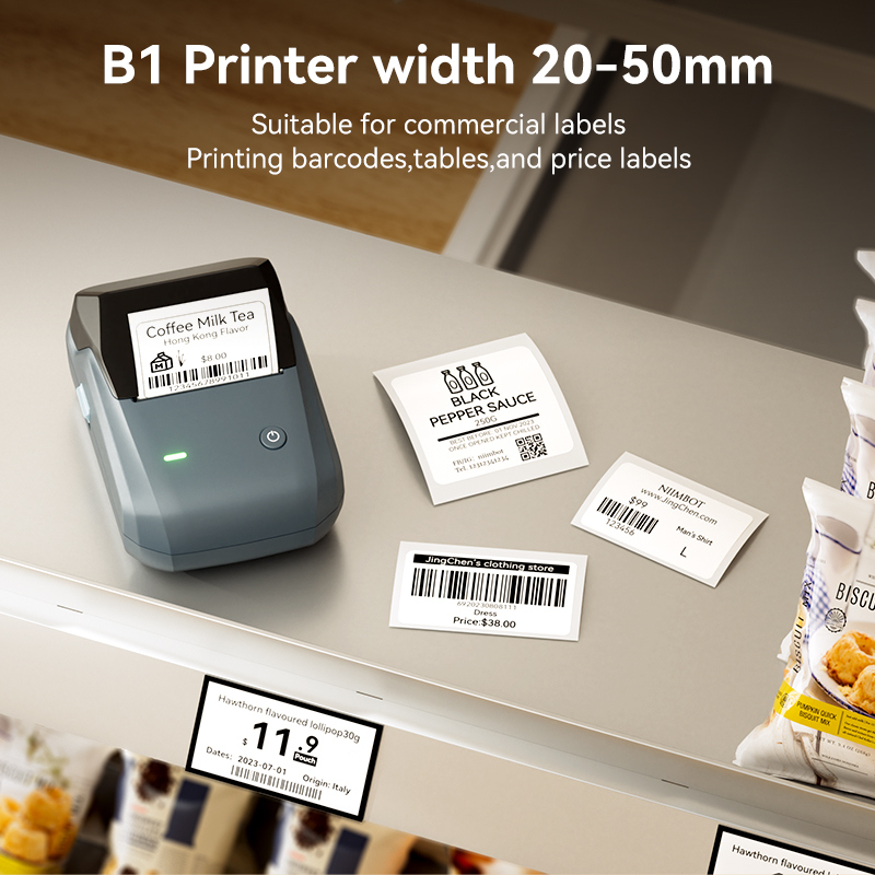 Niimbot B1 Label Printer Food Label Printer Mini Baking Label Maker ...