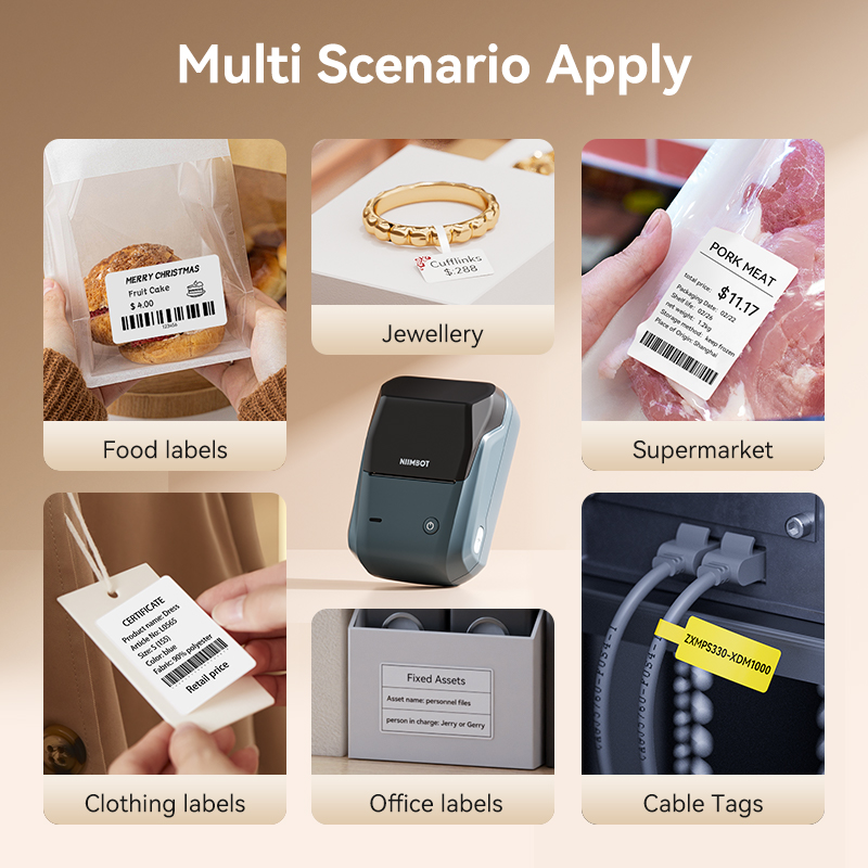 Niimbot B1 Label Printer Food Label Printer Mini Baking Label Maker ...