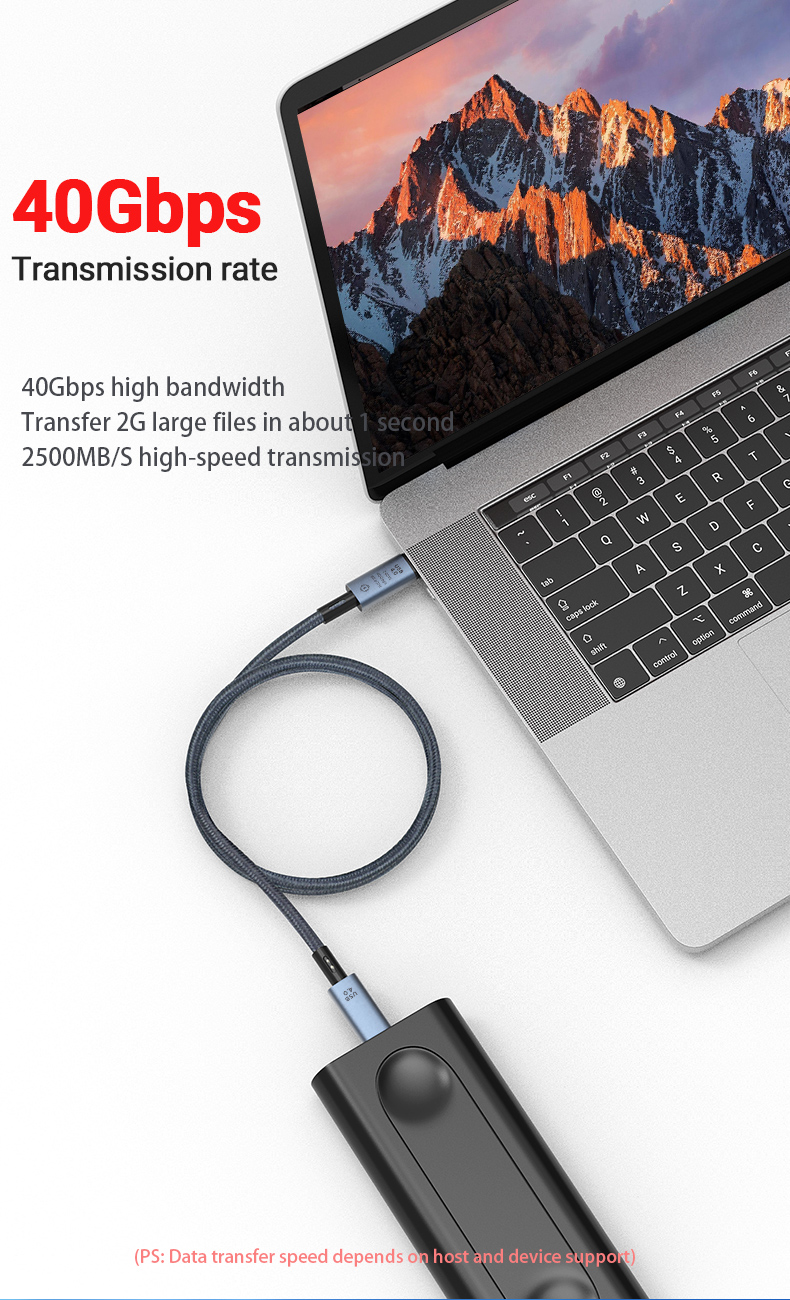 8K60Hz Video Output USB-C 1m Cable with PD240W Fast Charging 40Gbps ...