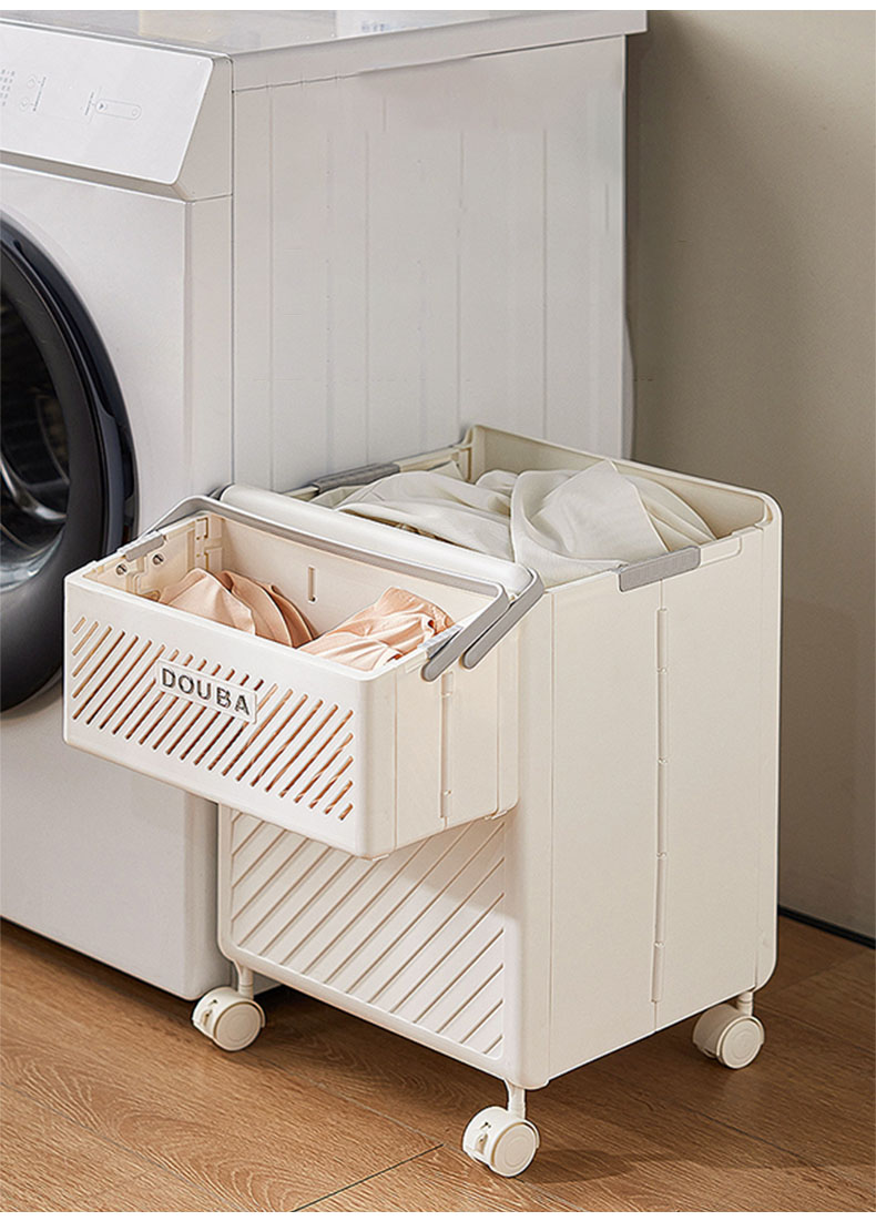 Folding Dirty Laundry Basket With Universal Wheels Multi-function ...