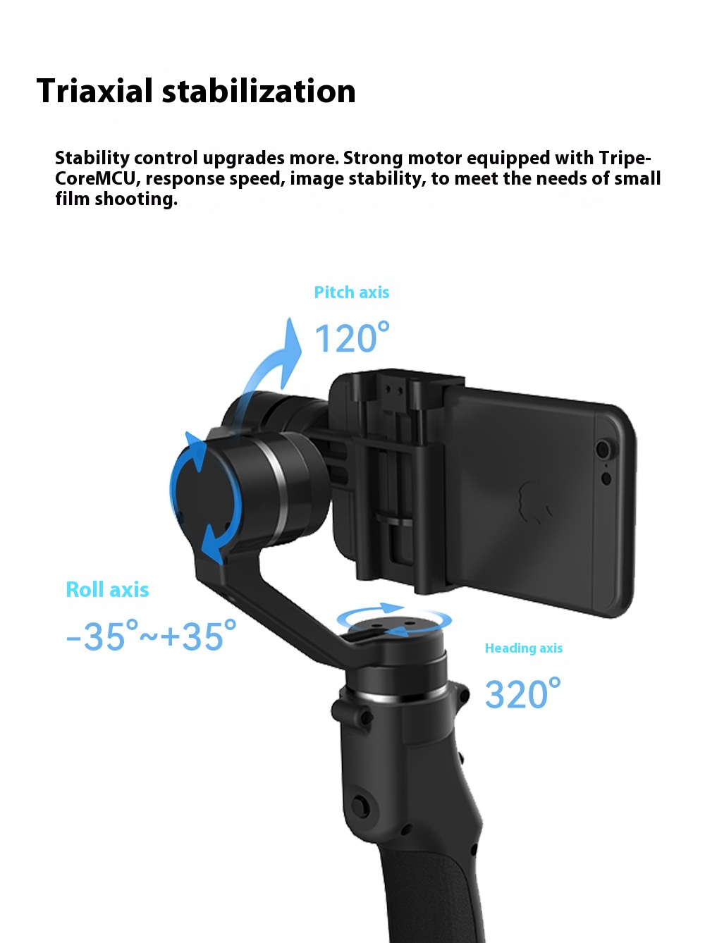 DY 1 Three-axis handheld gimbal shooting, stabilizer, anti-shake ...