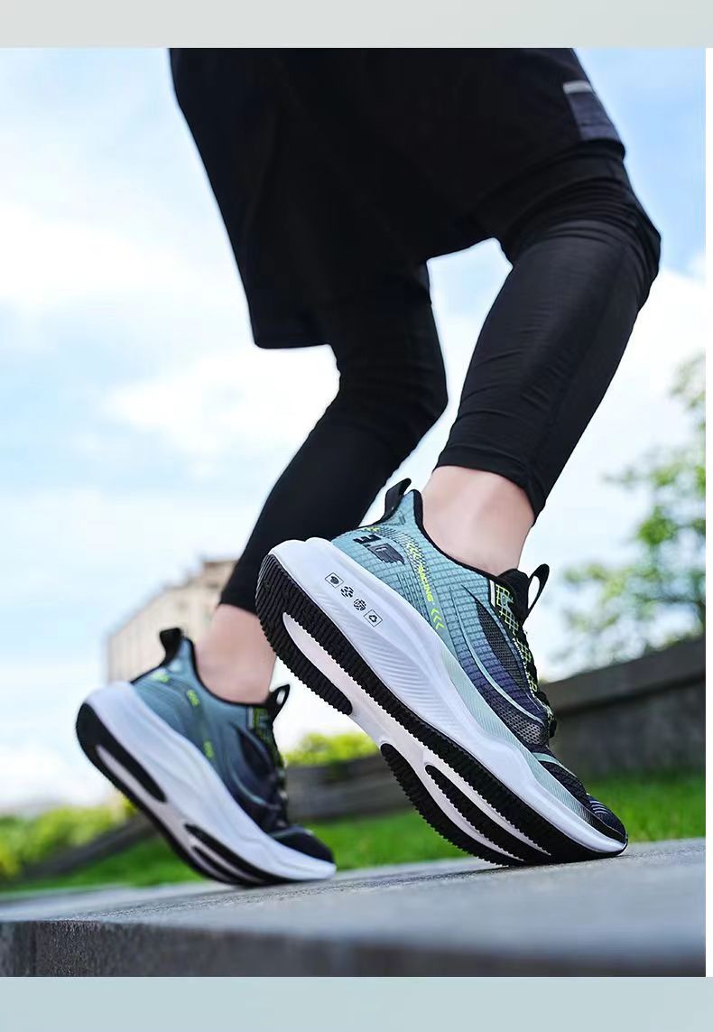 Flying woven men's shoes fashion soft sole casual shoes outdoor sports ...