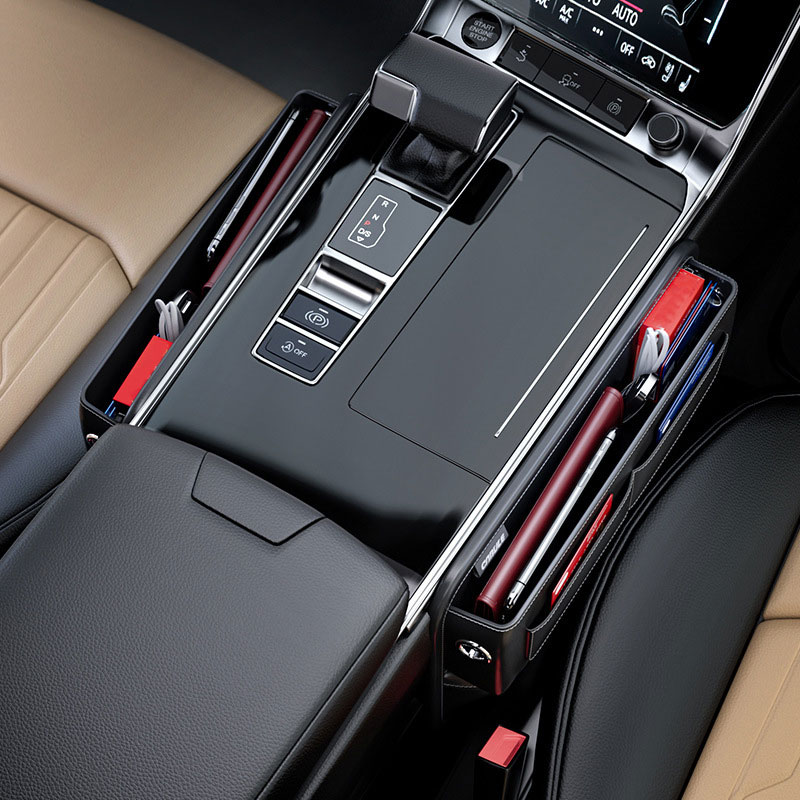 Toyota Car crevice center console leather storage box with multiple ...
