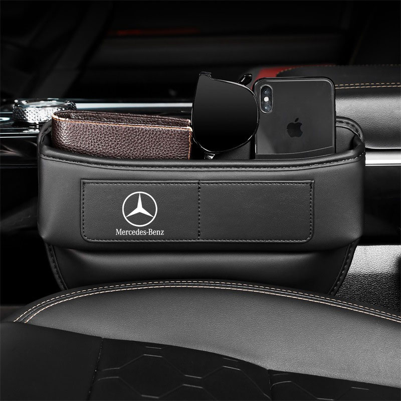 Mercedes Benz Car crevice center console leather storage box with ...