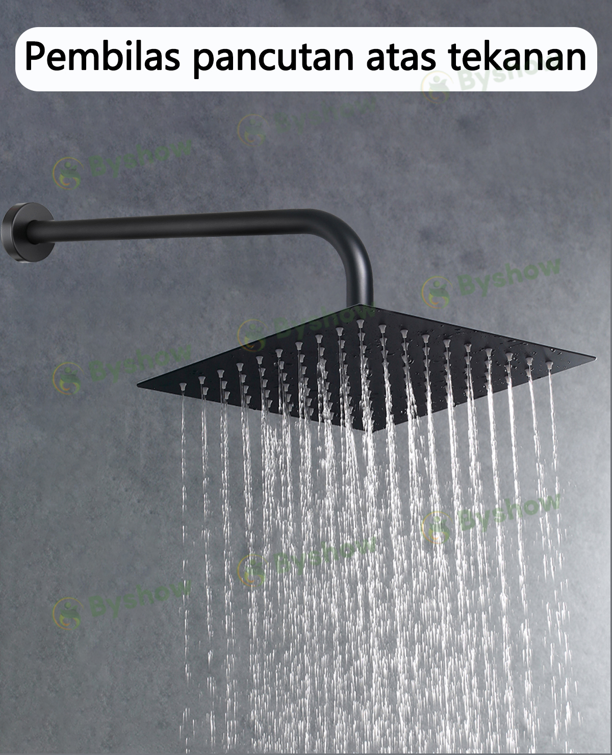 【Byshow】360 degree Stainless Steel Rainfall Shower Head high pressure ...