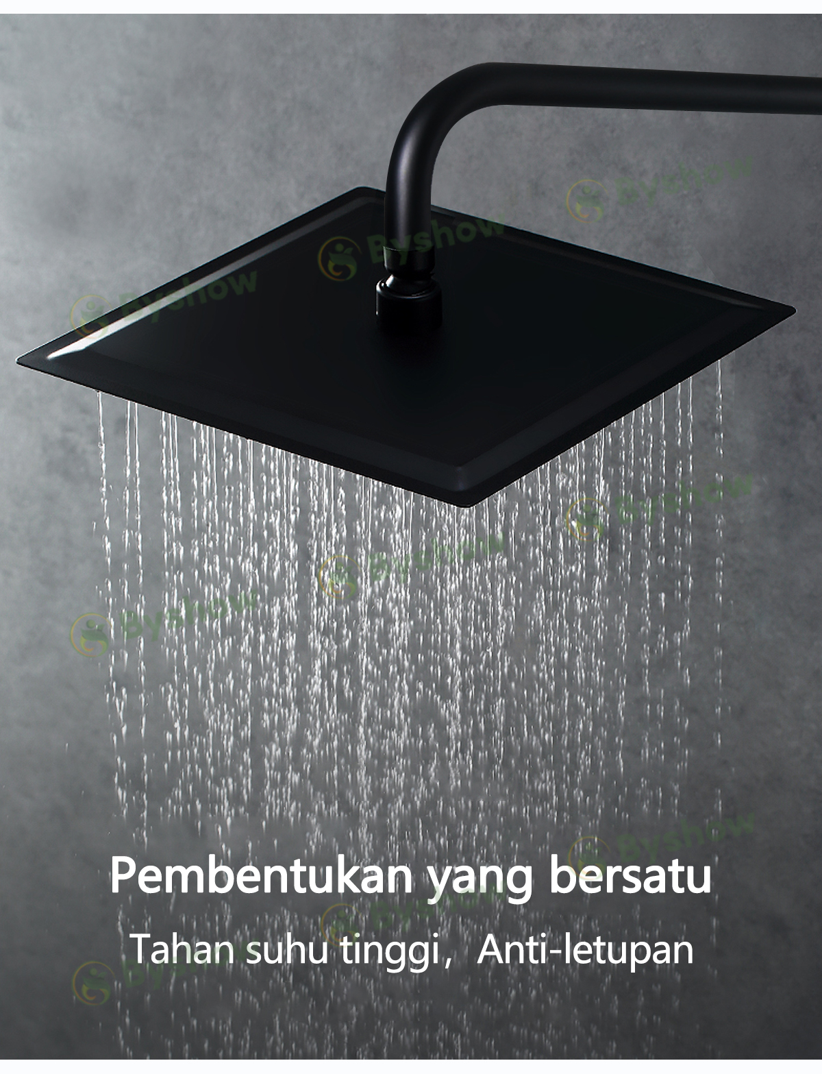 【Byshow】360 degree Stainless Steel Rainfall Shower Head high pressure ...