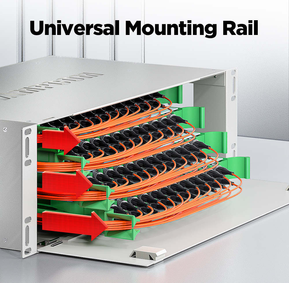 AMPCOM Pull-out Slide Splice Tray for FIber Optic ODF Enclosure Full ...