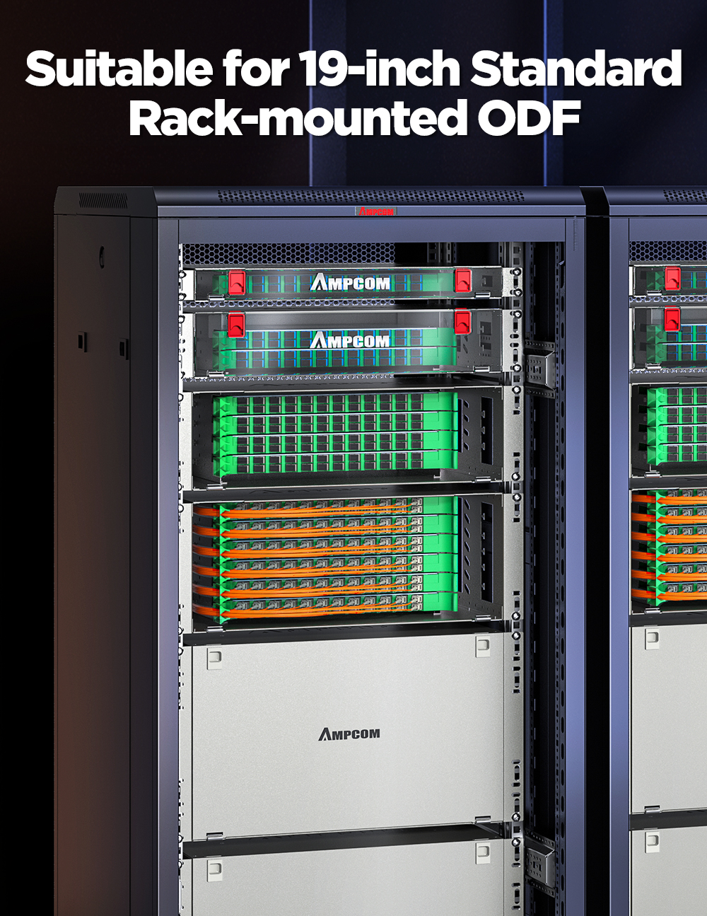 AMPCOM Pull-out Slide Splice Tray for FIber Optic ODF Enclosure Full ...