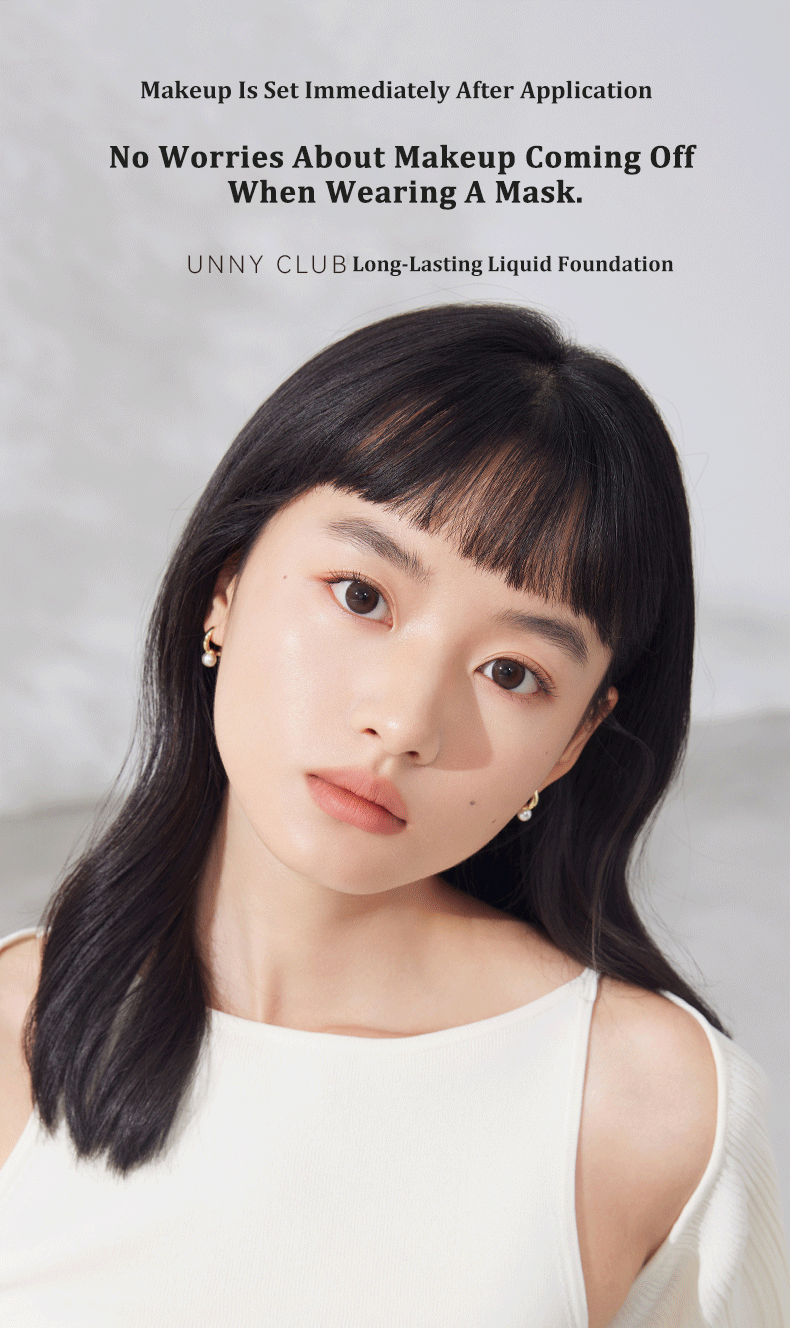 UNNY CLUB Foundation Full Coverage Long Lasting Waterproof Oil Control Liquid Foundation 30g ...