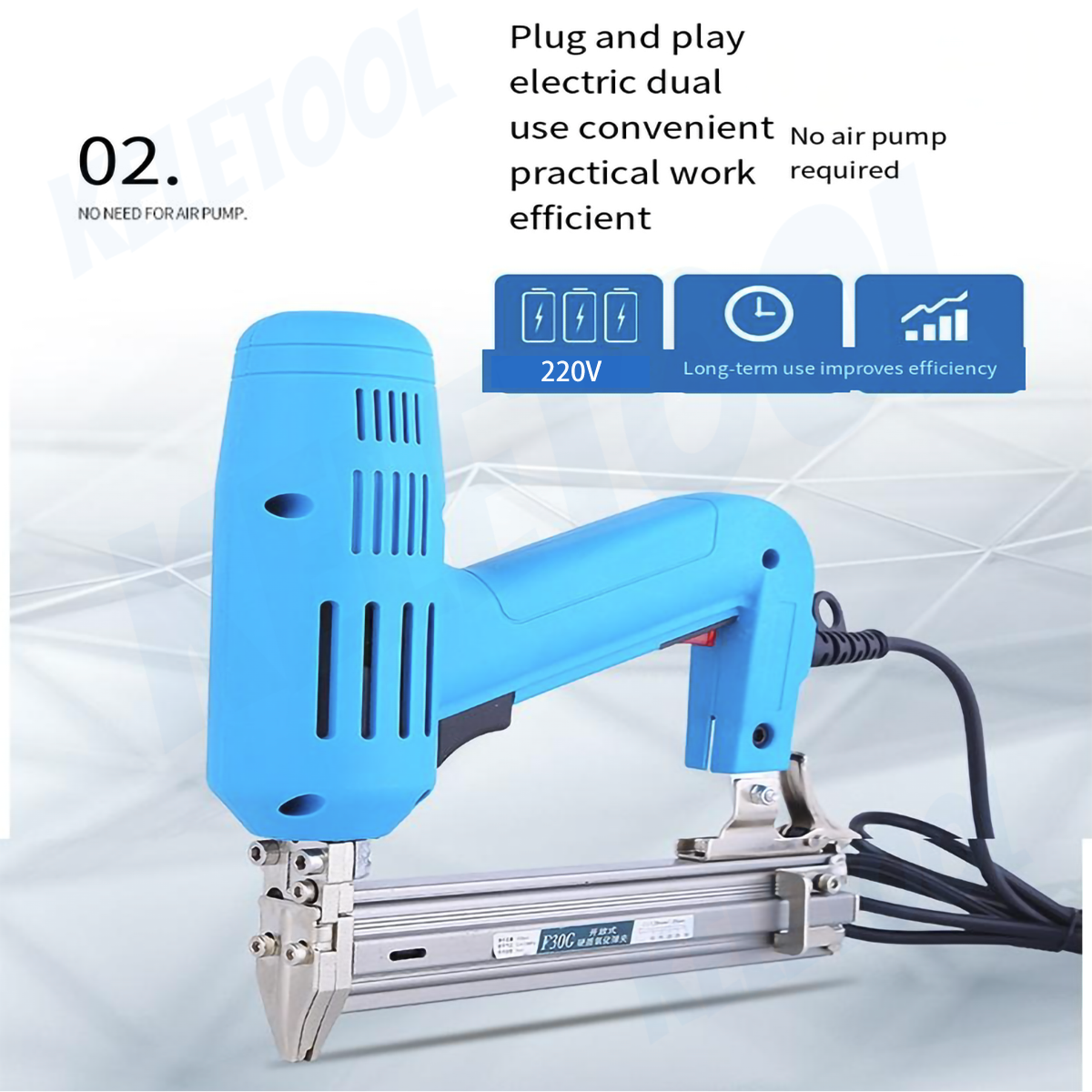 Nail gun stapler gun 3000W 2 In 1 Air Nail Gun Furniture Nailer ...