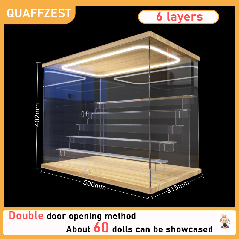 Ring LED Light Acrylic Display Case with Door for Action Figure ...