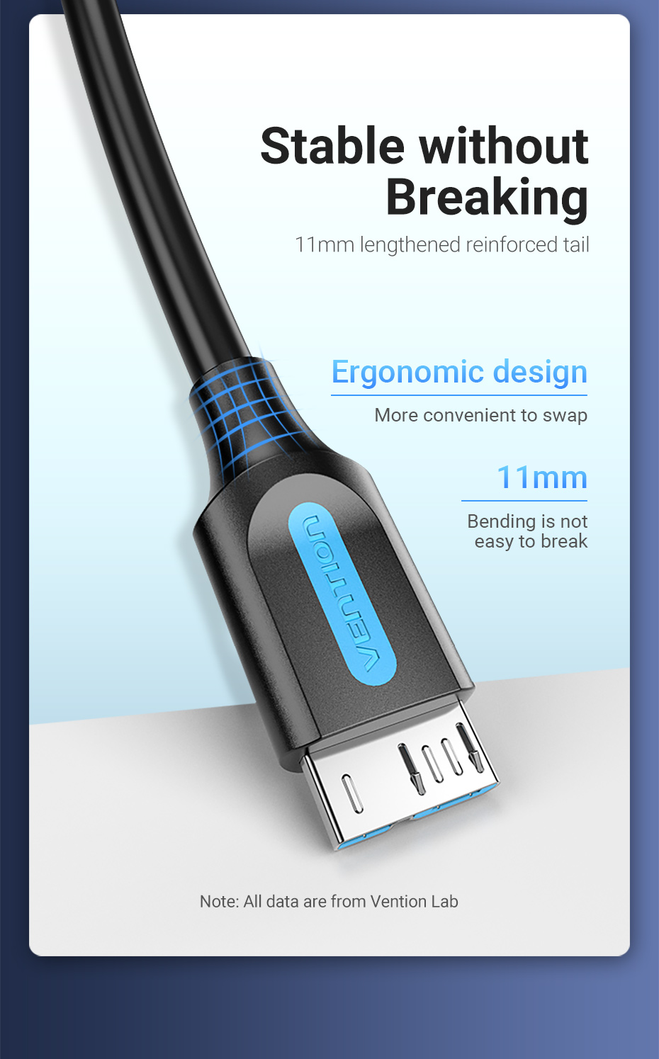 Vention Micro B Cable USB 3.0 High Speed 5Gbps Fast Charging 3A Data ...