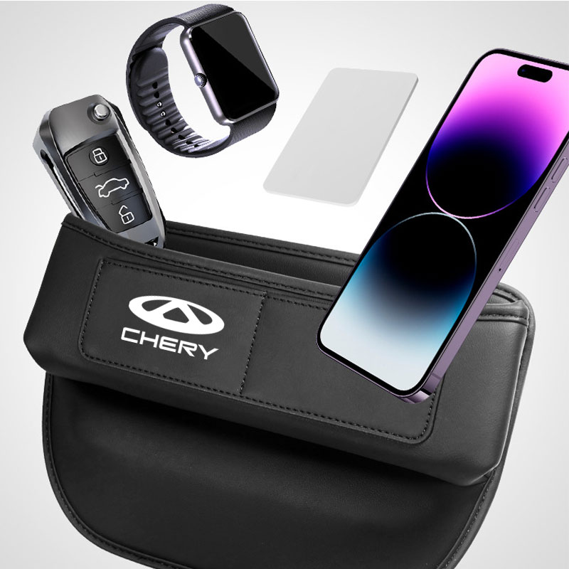 Chery Car crevice center console leather storage box with multiple card ...