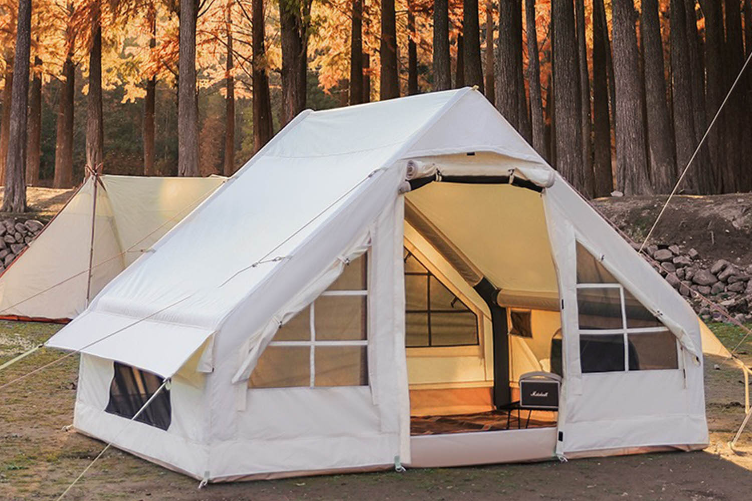 Air Inflatable Polyester Tent Outdoor Camping Large Area Air Pump ...