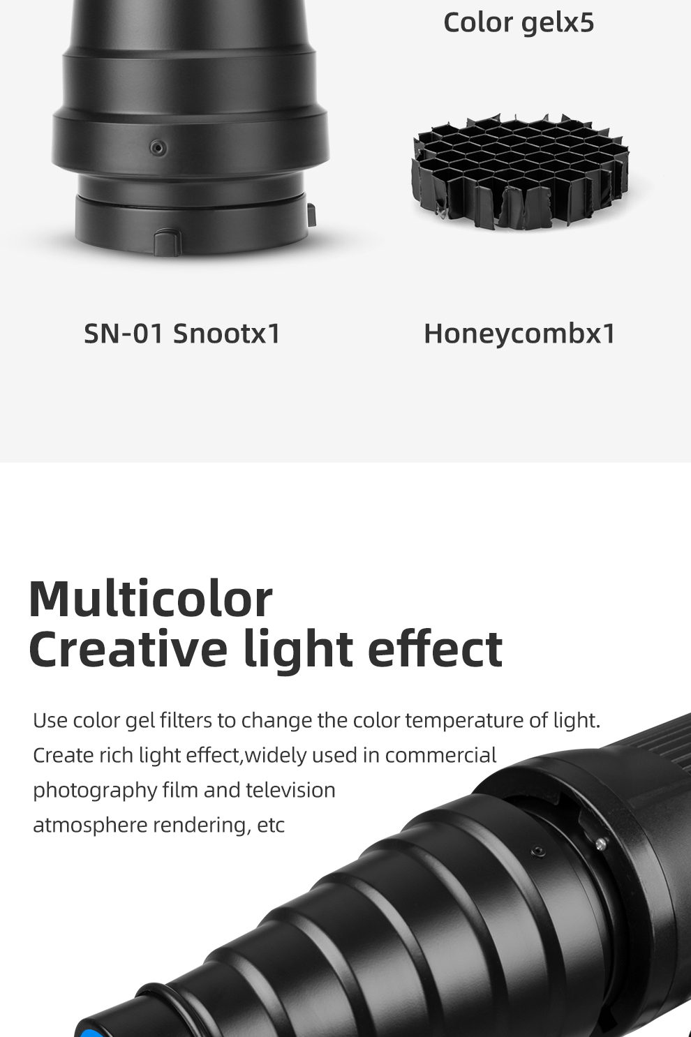 Godox SN-01 Bowens large Snoot Studio Flash Accessories Professional ...