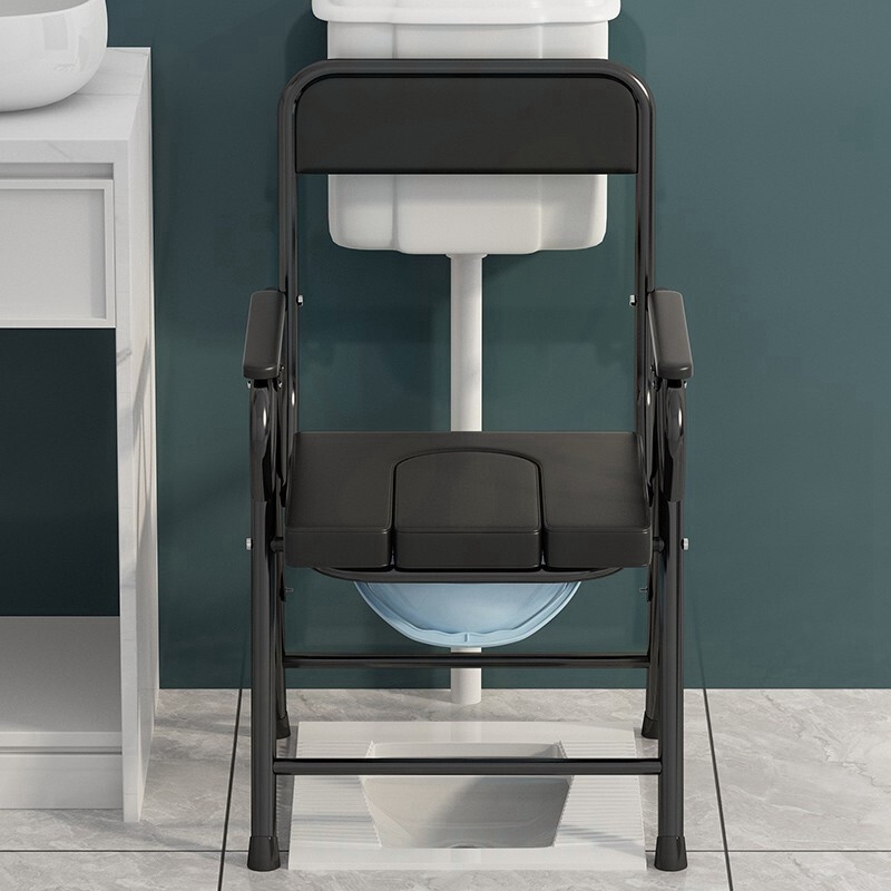 【Fast delivery】Seat Sit Bath Shower Mobile Toilet Commode Chair + Back ...