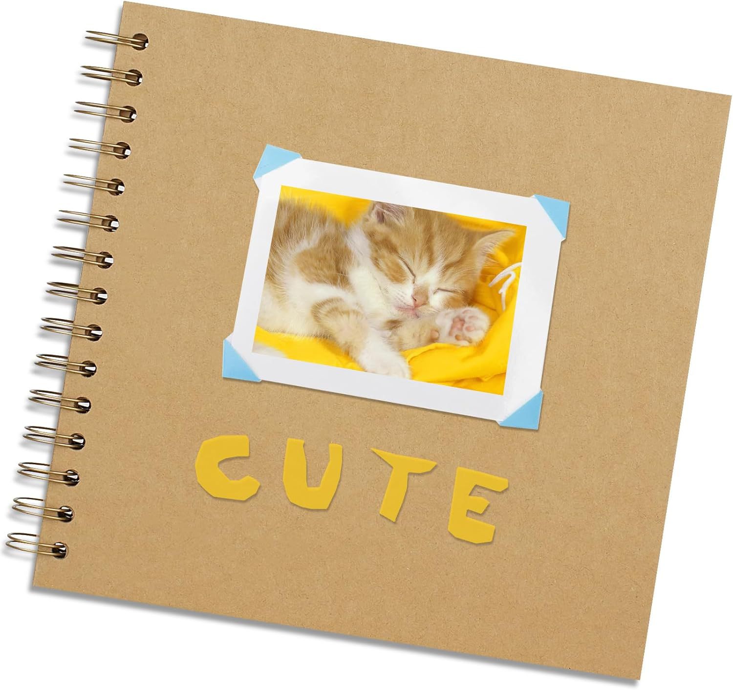 DIY Scrapbook Album 7x7 Inch Hardcover Kraft Paper Scrap Book Photo ...