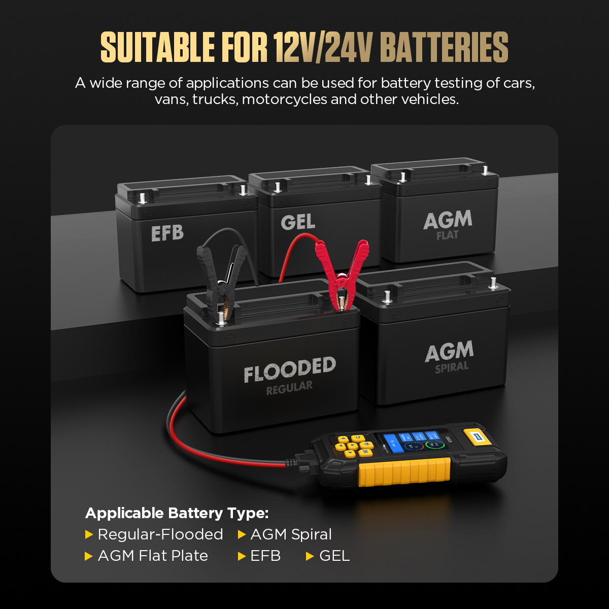 【Local Stock】AUTOOL BT760 Bateri Kereta Tester 12V 24V Car Battery ...