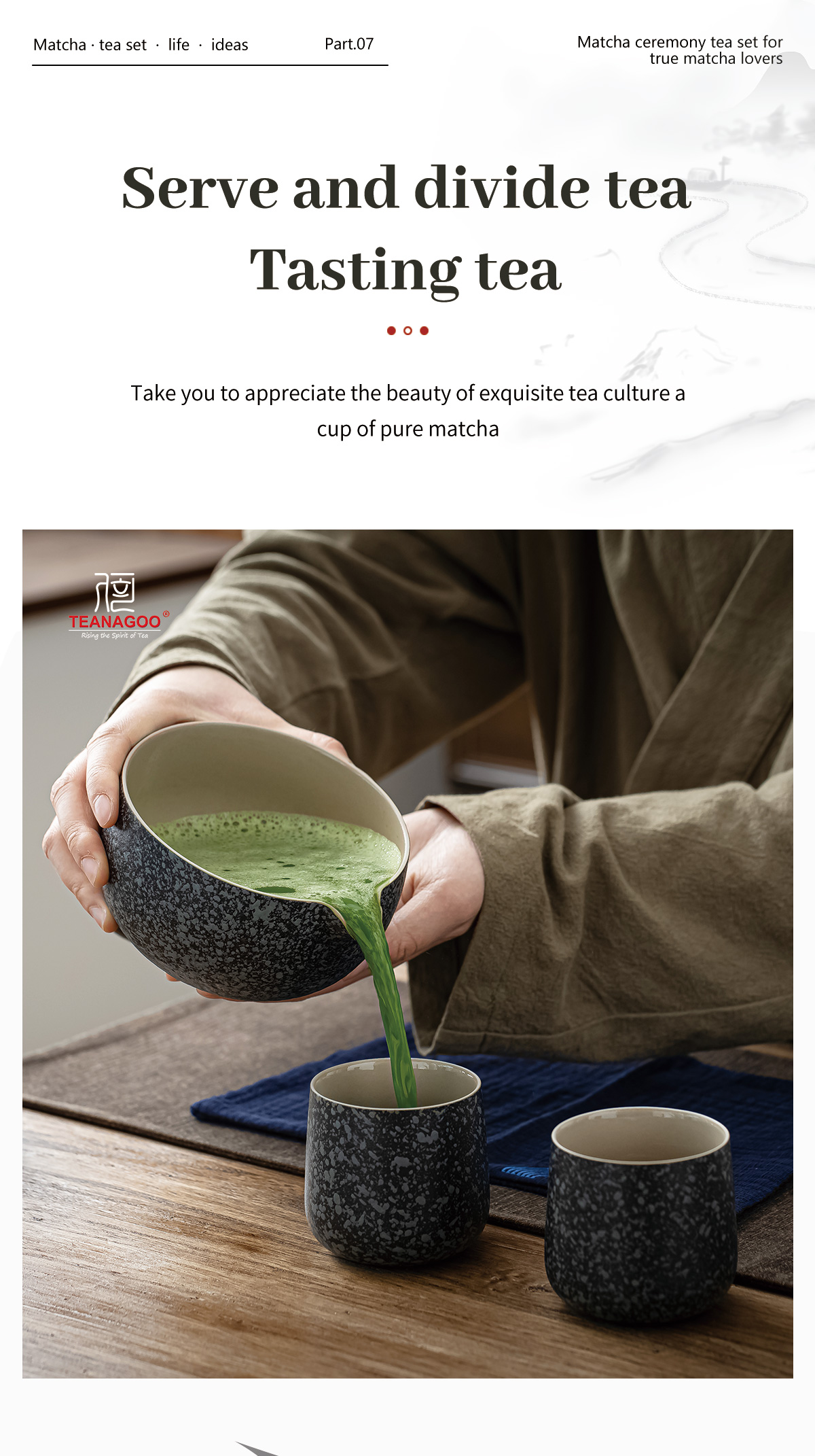 TEANAGOO Matcha Ceremony Set with tray, Japanese Tea Set, Matcha Bowl ...