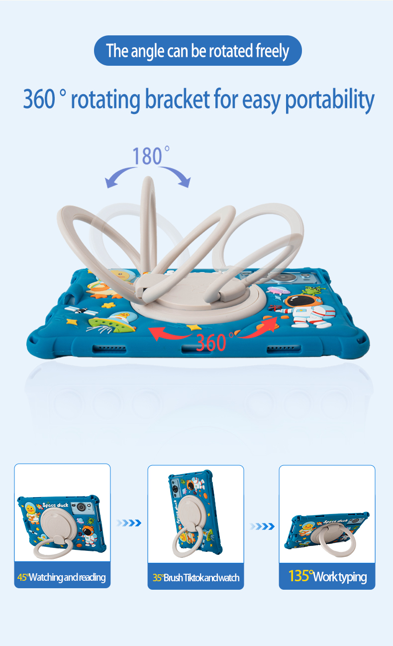 360 degree rotating Stand Kids Safe Cute for NUMVIBE A5 Tablet 11 Inch ...