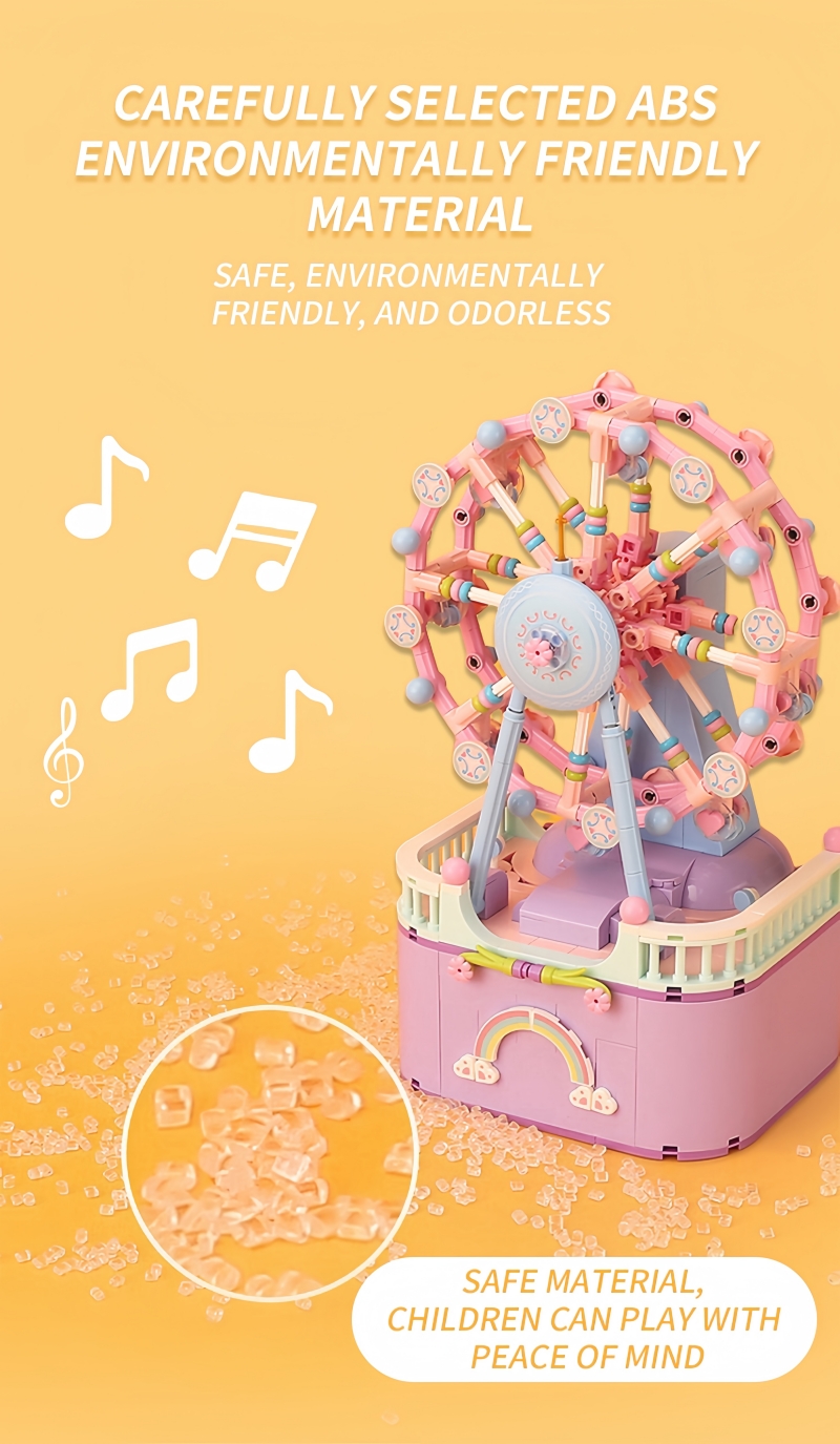 [DULARY] Lego Brick Music Box 音乐盒 Christmas Gift Ferris Wheel Carousel ...