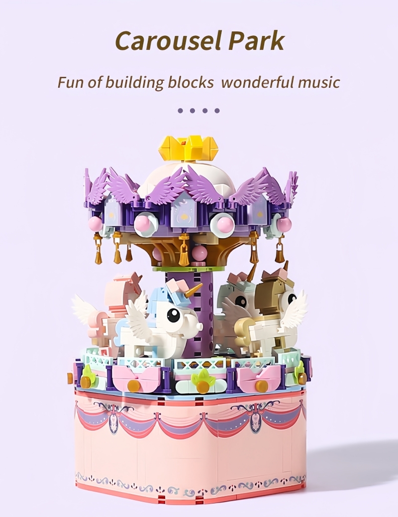 [Mahaba] Lego Brick Music Box 音乐盒 Christmas Series Ferris Wheel ...