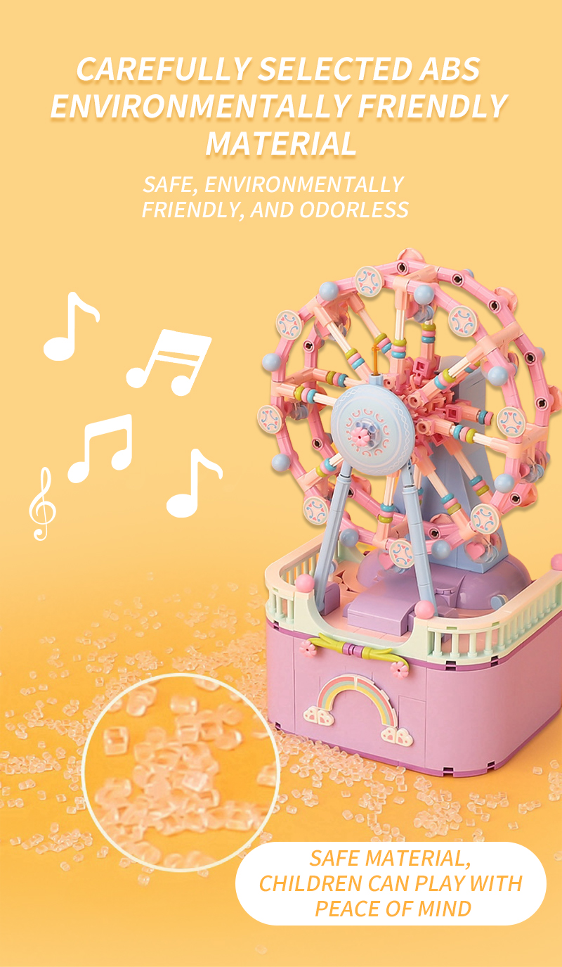 [Mahaba] Lego Brick Music Box 音乐盒 Christmas Series Ferris Wheel ...