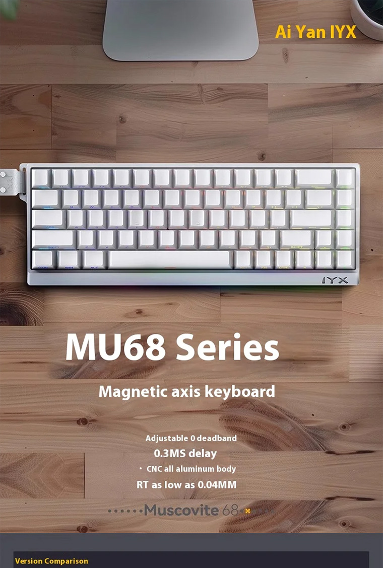 （NEW Switch!!）LYX MU68 Pro Gaming Office Magnetic Keyboard, 8K ...