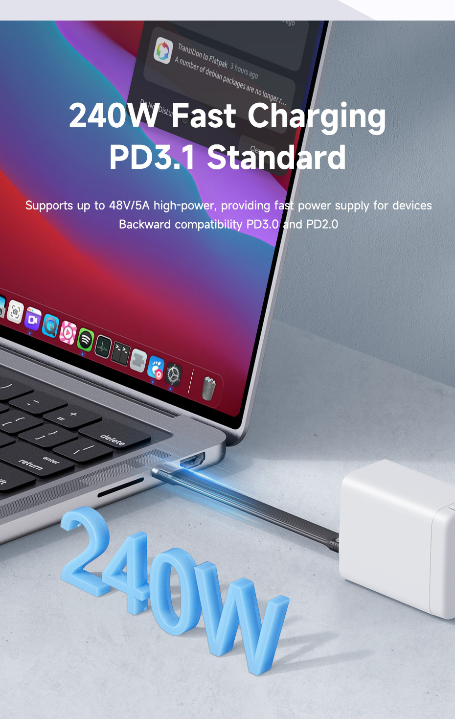 HAGiBiS USB C To Type C Short Data Cable (240W) | Shopee Malaysia