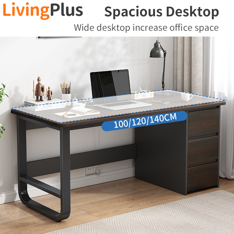 Meja Belajar Multifunction Computer Study Table With Drawers Modern PC ...