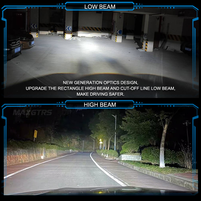 MAXGTRS 2x H4 H7 H11 H8 LHD LED Headlight Mini Lens Projector 9005/9006 ...