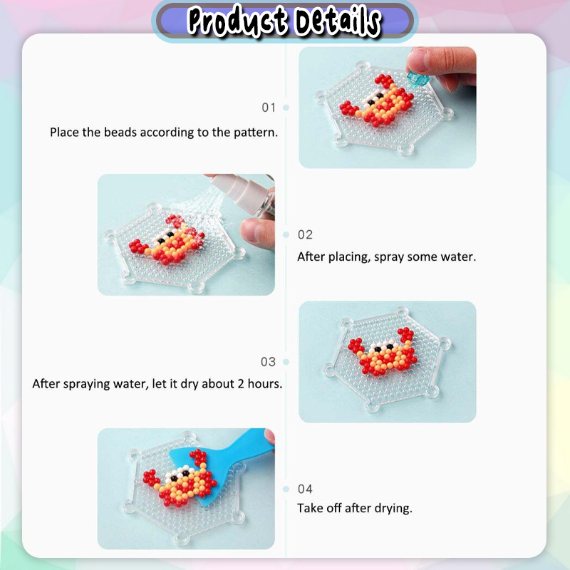 【Ready Stock】24color 4800pcs DIY Water Magic Sticky Beads Spray Water ...