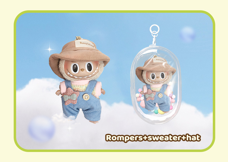 Labubu Clothes 17cm Labubu Time To Chill Filled Doll Plushie Toys ...