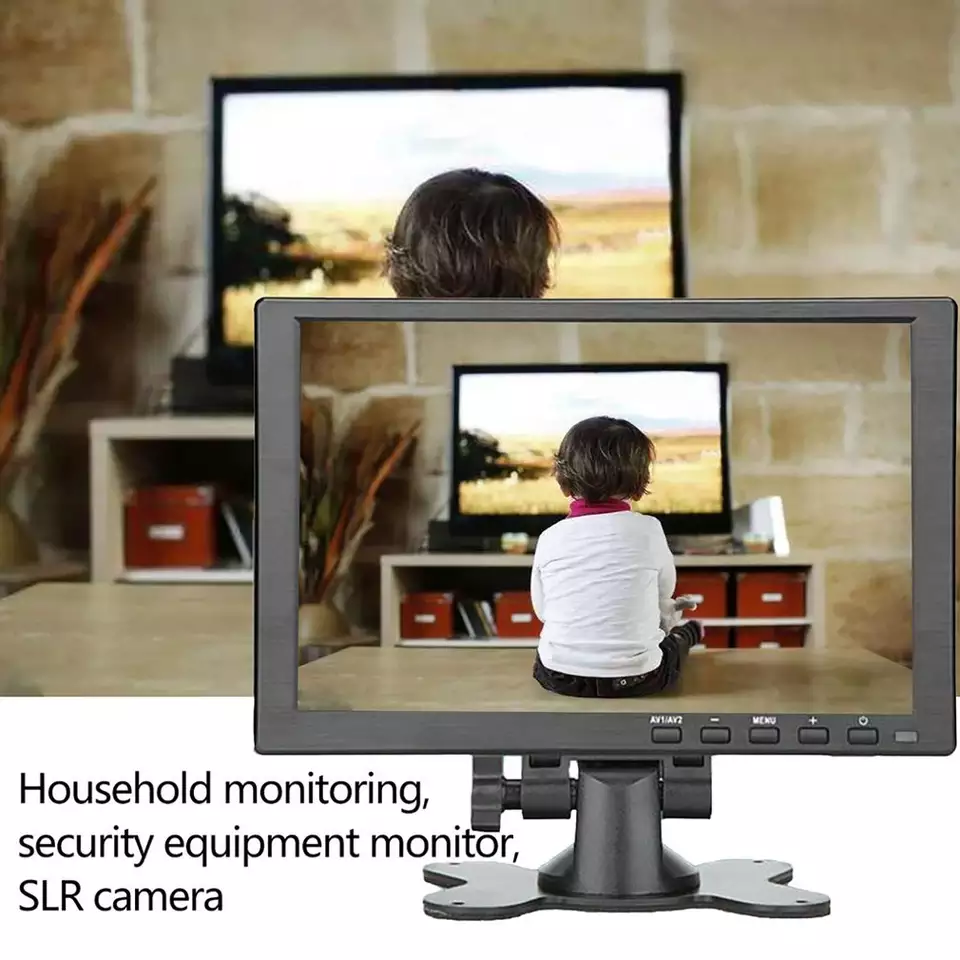 10.1inch Small Monitor FHD 1080P Display TFT IPS Screen Support HDMI/AV ...