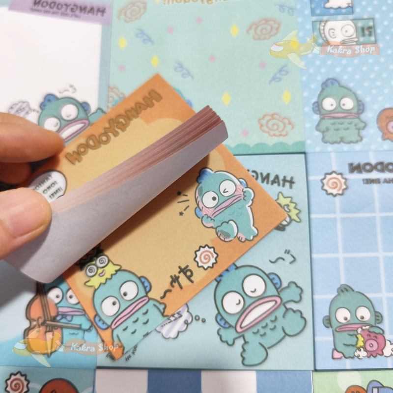 320pages Sanrio Hangyodon Memo Pad Sticker Cartoon Ugly Fish Sticky ...