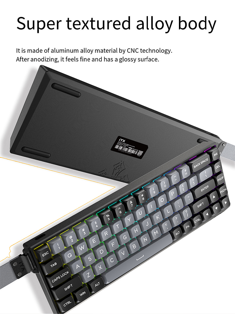 IYX MU68 all-aluminum Esports Magnetic platinum switch keyboard RT mode ...