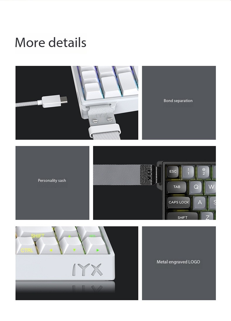 IYX MU68 all-aluminum Esports Magnetic platinum switch keyboard RT mode ...