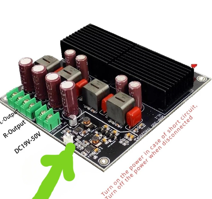 ⭐SAMP-200 1200W Dual TPA3255 Bluetooth Power Amplifier Board 600W+600W ...