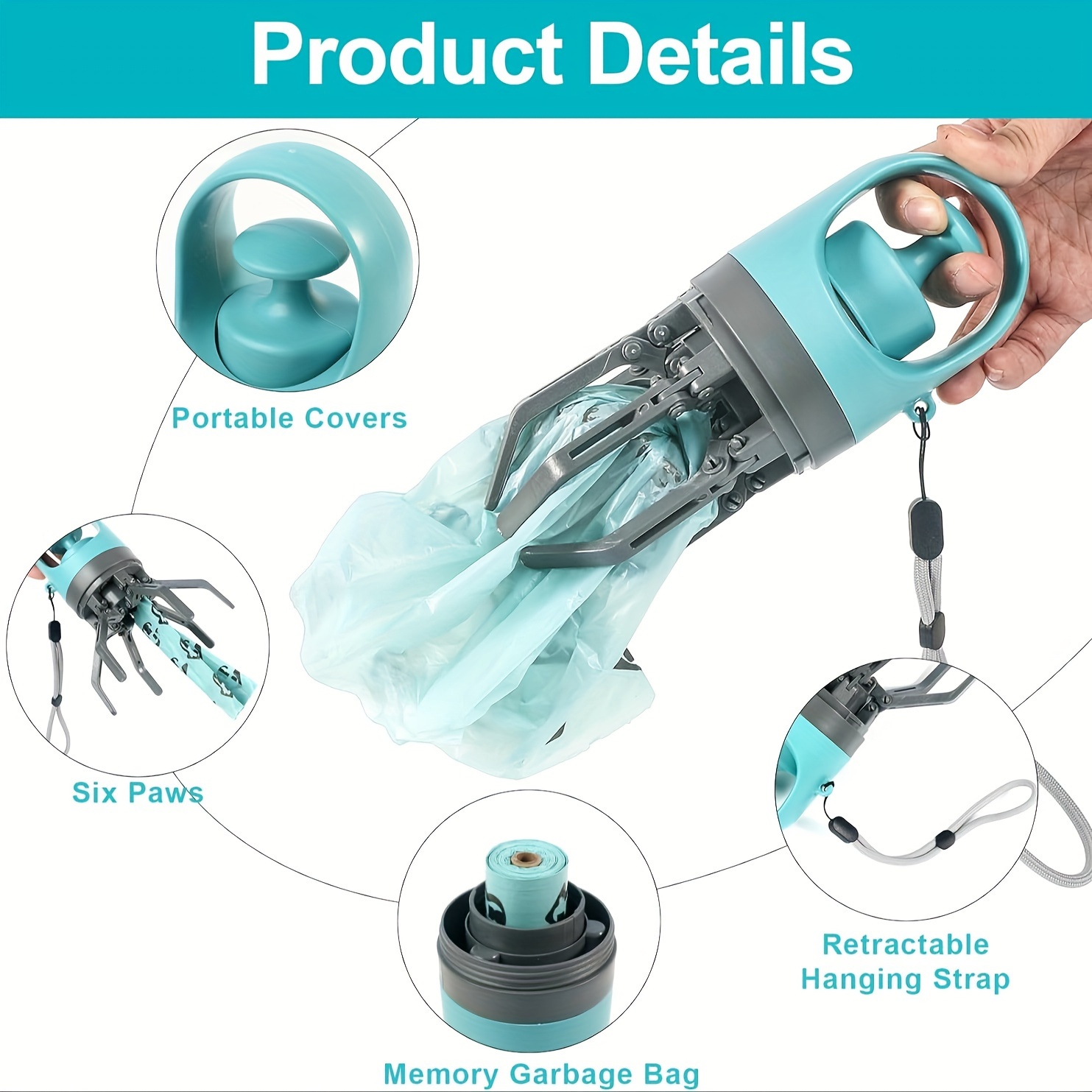 Pet Poop Picker, Portable Outdoor Dog Poop Picker Shovel Poop Dispenser ...
